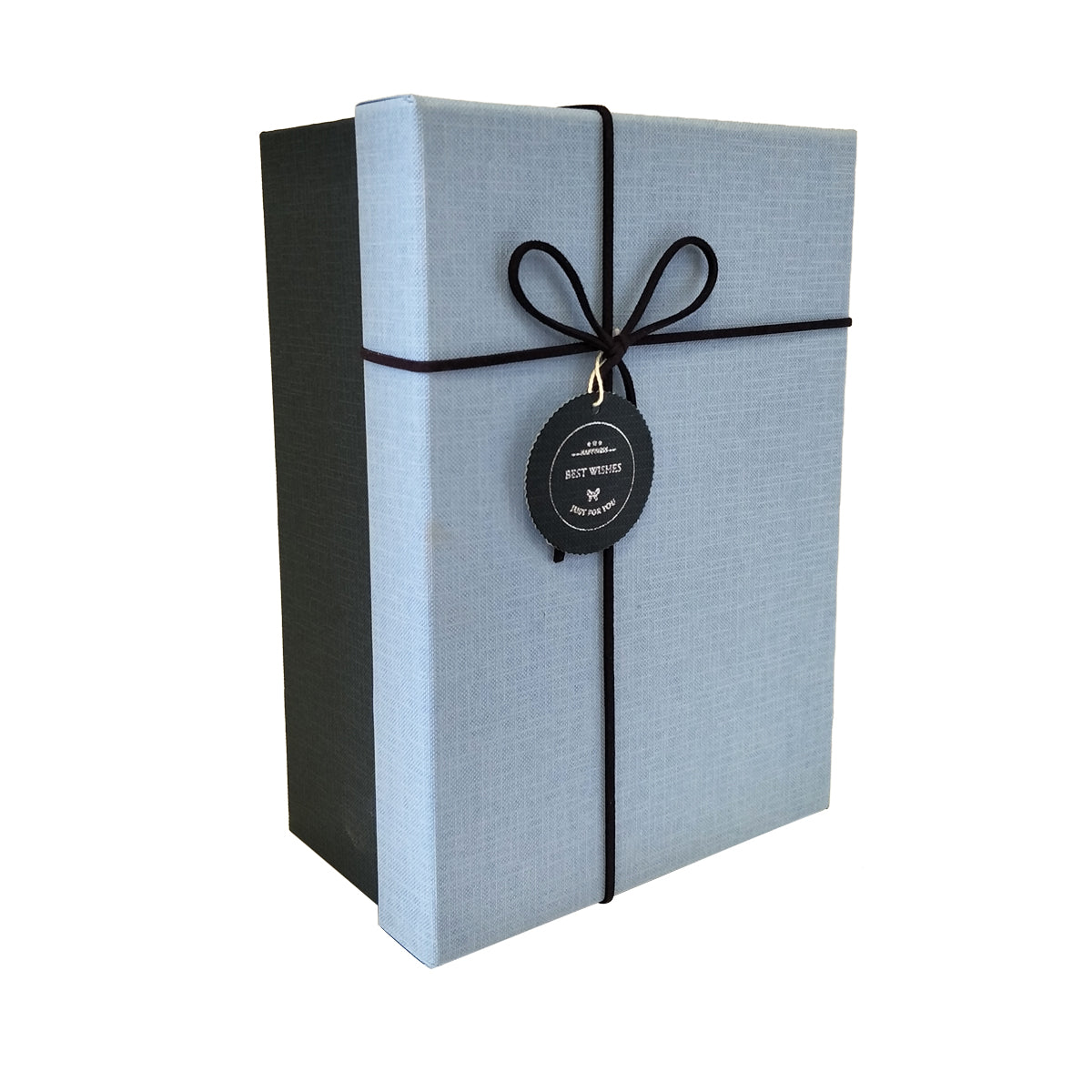 Luxury Rigid Rectangular Gift Box with Bow and Tag - Set of 3